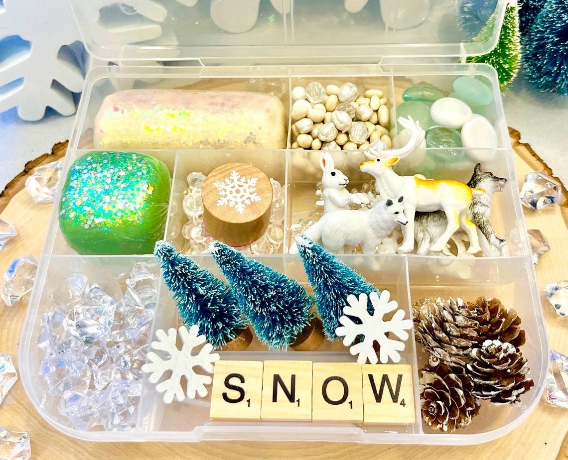Winter Forest Play Dough Kit - Etsy