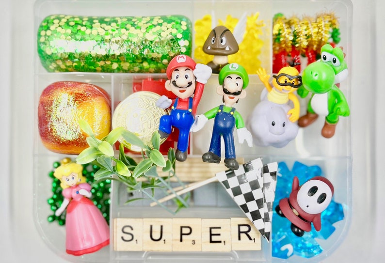 Mario Brothers Inspired Play Dough Kit With Personalization - Etsy