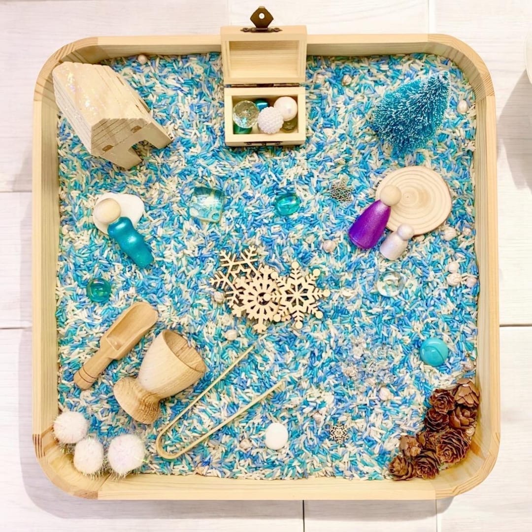 Winter Princess Sensory Kit, Winter Sensory Tray, Winter Rice Mix - Etsy