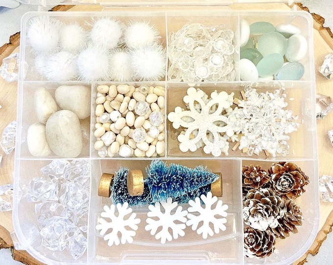 Winter Snowflake Sensory Bin Math Ten Frame Reggio Emilia Inspired ...