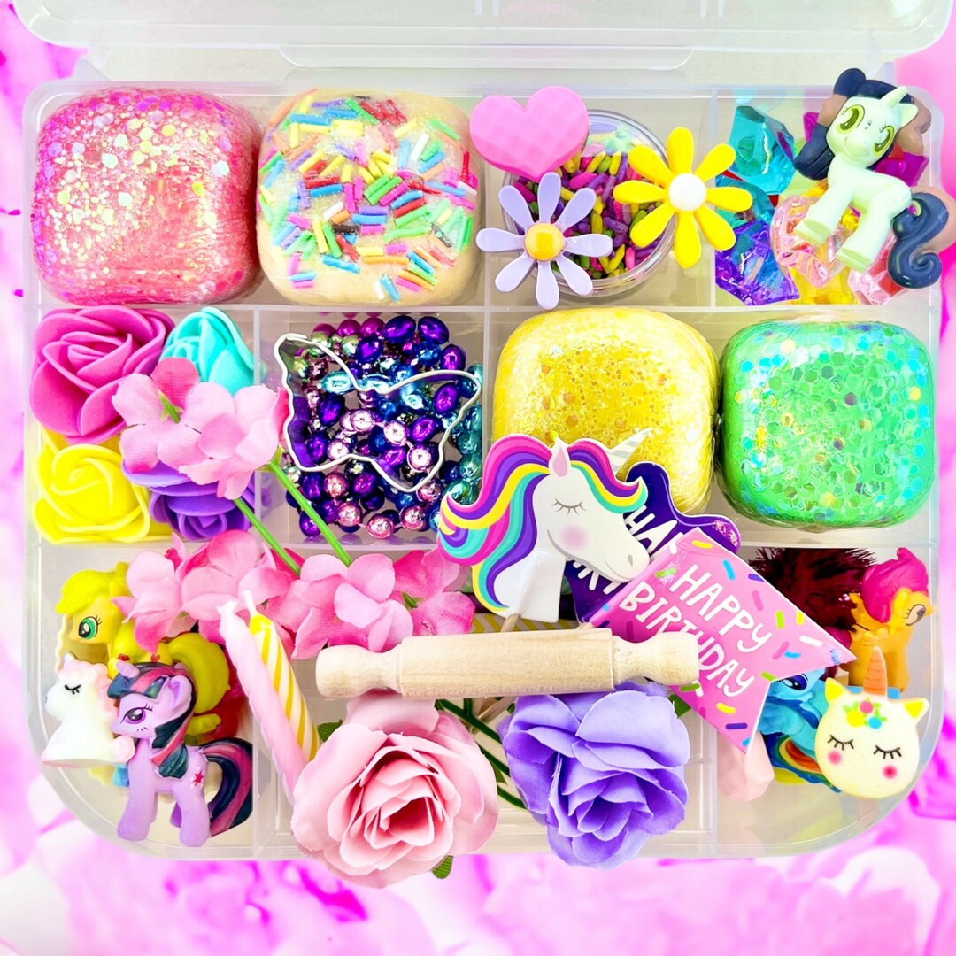 Unicorn Birthday Party Play Dough Kit - Etsy