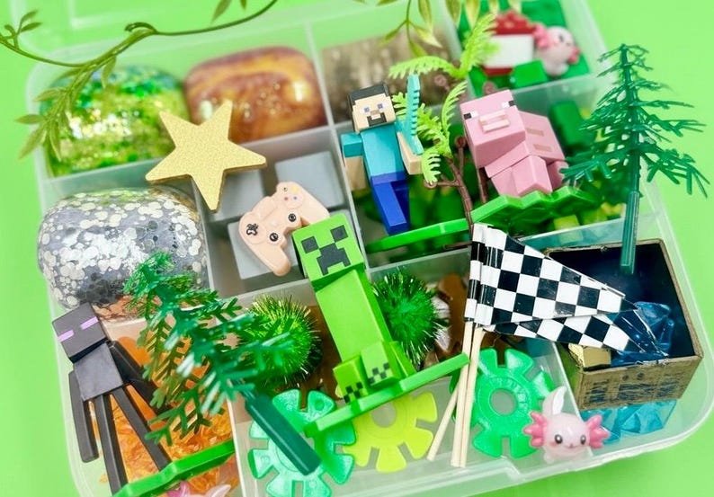 Minecraft Inspired Play Dough Kit - Etsy