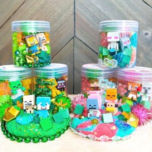 Minecraft Inspired Party Favor Play Dough Jars - Etsy Canada