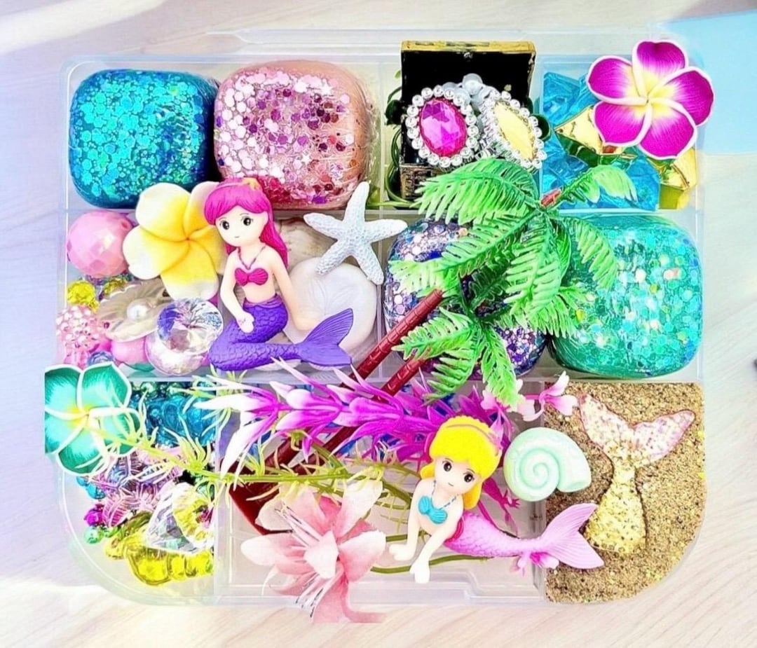 Mermaid Paradise Play Dough and Magic Sand Kit - Etsy