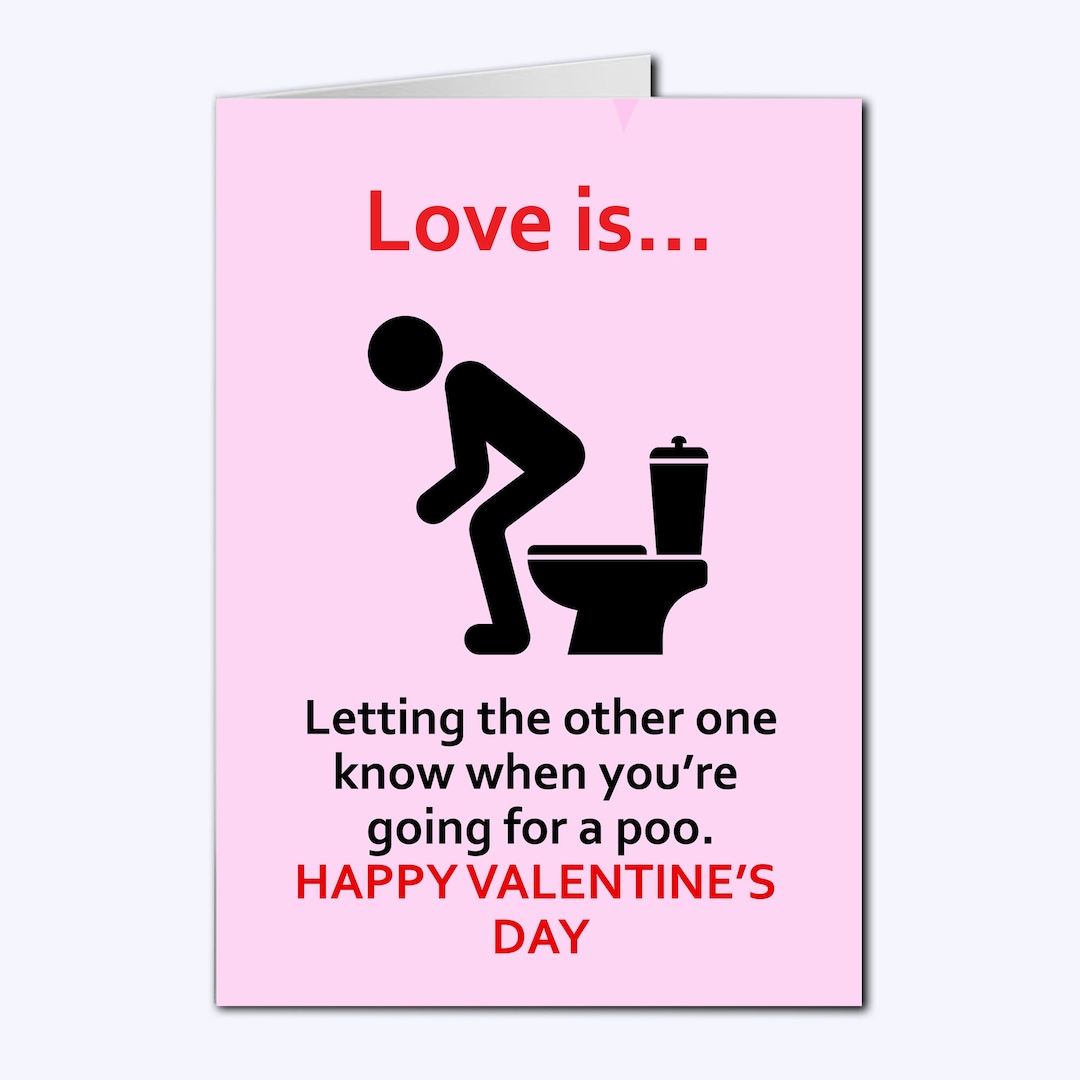 Love is Funny Valentine's Day Card, Rude Valentines Day Cards for Wife ...
