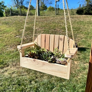 Porch Swing Planter, Mini Planter, Outdoor Planter, Succulent Planter ...