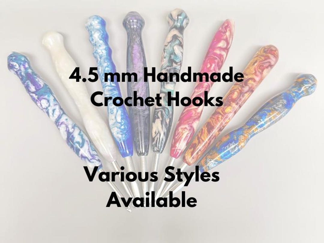 4.5mm Resin Crochet Hooks, Custom Crochet Hook, Handmade, Clover Hook ...