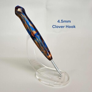 4.5mm Resin Crochet Hooks, Custom Crochet Hook, Handmade, Clover Hook ...