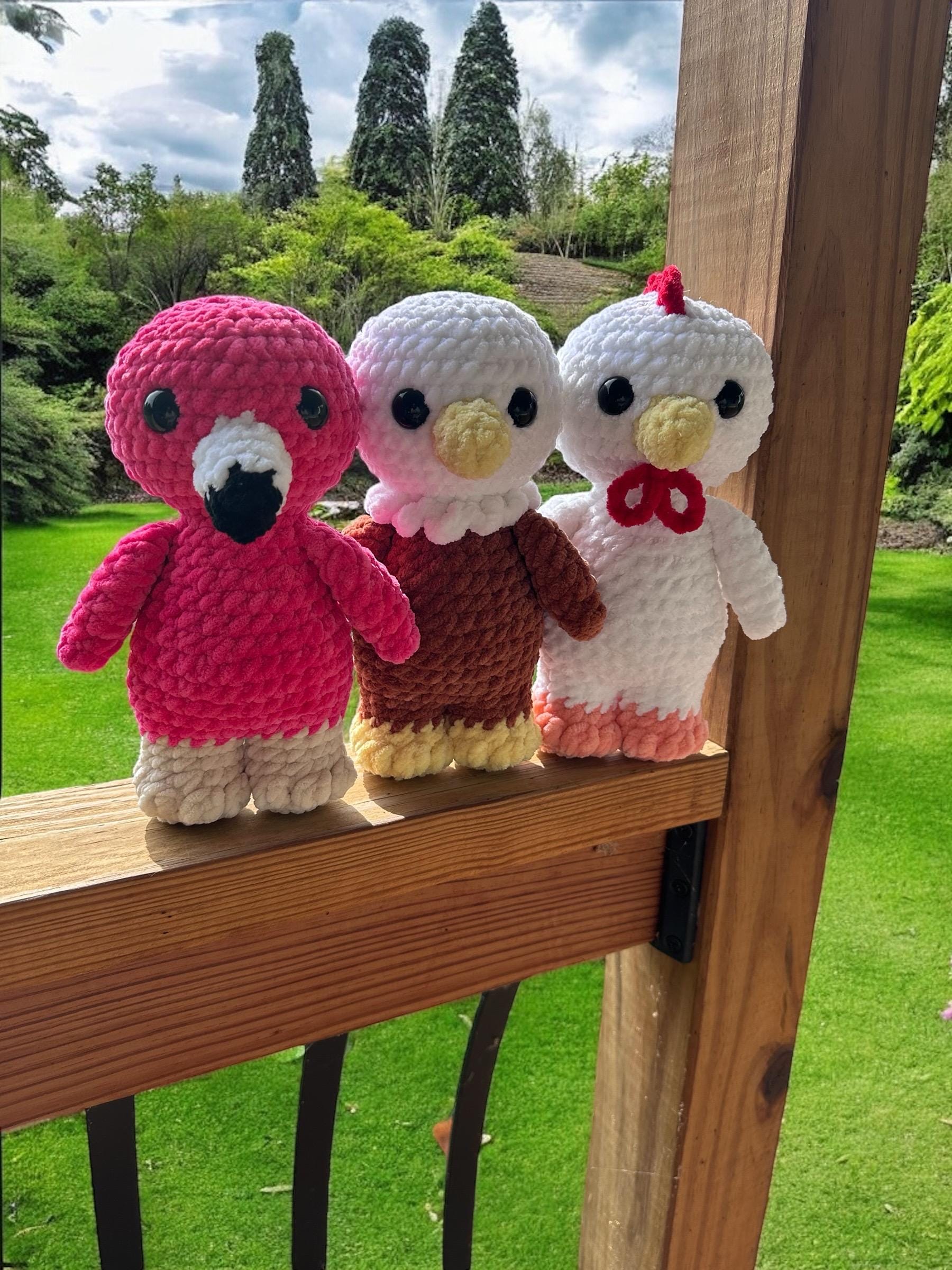 Bird Crochet Pattern, Crochet Pattern, Flamingo, Eagle, Chicken ...
