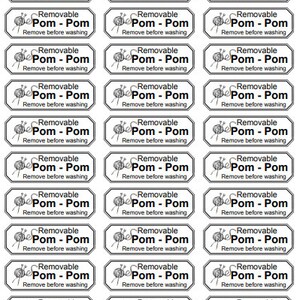 Pom Pom Labels, Market Tag, Beanie Tags, Knitted Beanie Tag, Care Tag ...