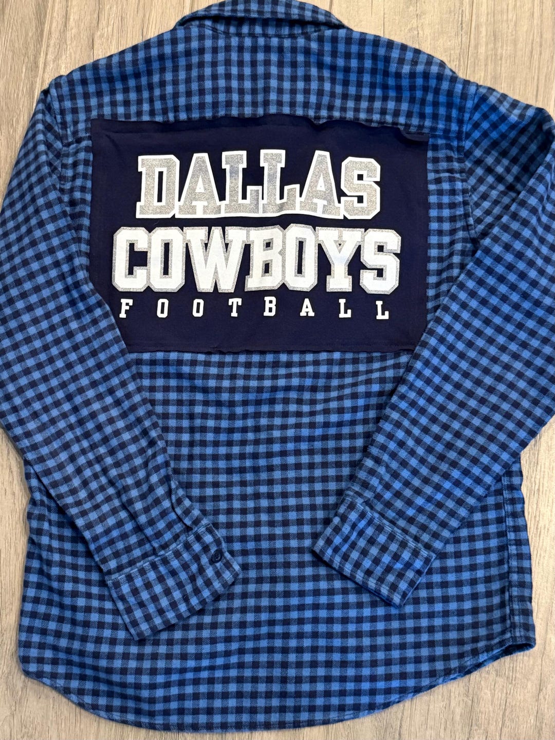 Checkered/ Glitter Dallas Cowboys Flannel Shirt – Warm, Trendy, and ...