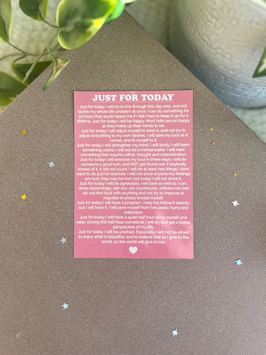 Alcoholics Anonymous Just for Today Card - Etsy UK