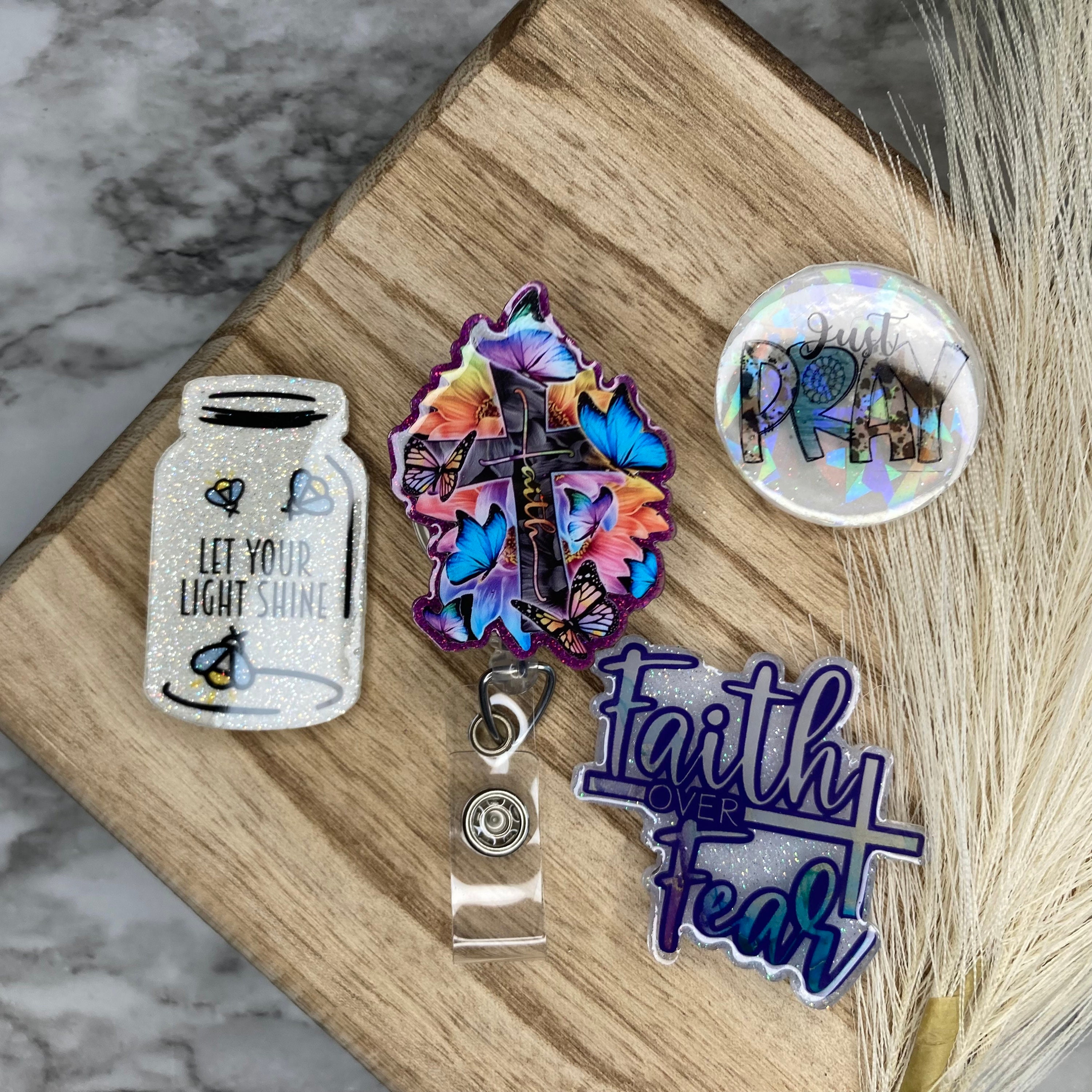 Let Your Light Shine, Mason Jar, Fireflies Jewelry, Nurse Badge Reel ...