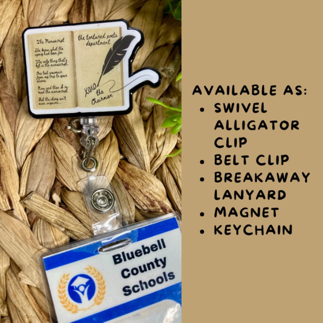 Xoxo the Chairman TTPD, Eras Tour, Badge Reel, Interchangeable Topper ...