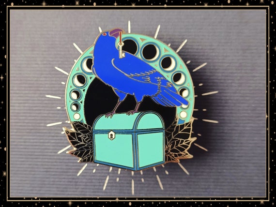 Raven Familiar Pin Find Your Familiar Witchy Magical - Etsy