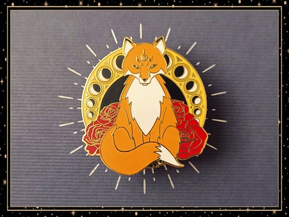 Fox Familiar Pin Find Your Familiar Witchy Magical Goth - Etsy