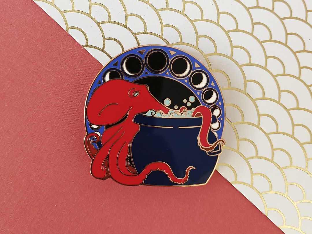 Octopus Familiar Pin | Find Your Familiar - Witchy, Magical, Steampunk ...