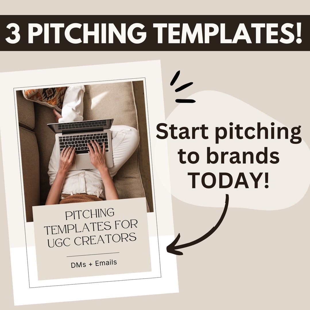 3 UGC Pitching Templates | Start Pitching to Brands TODAY - Etsy