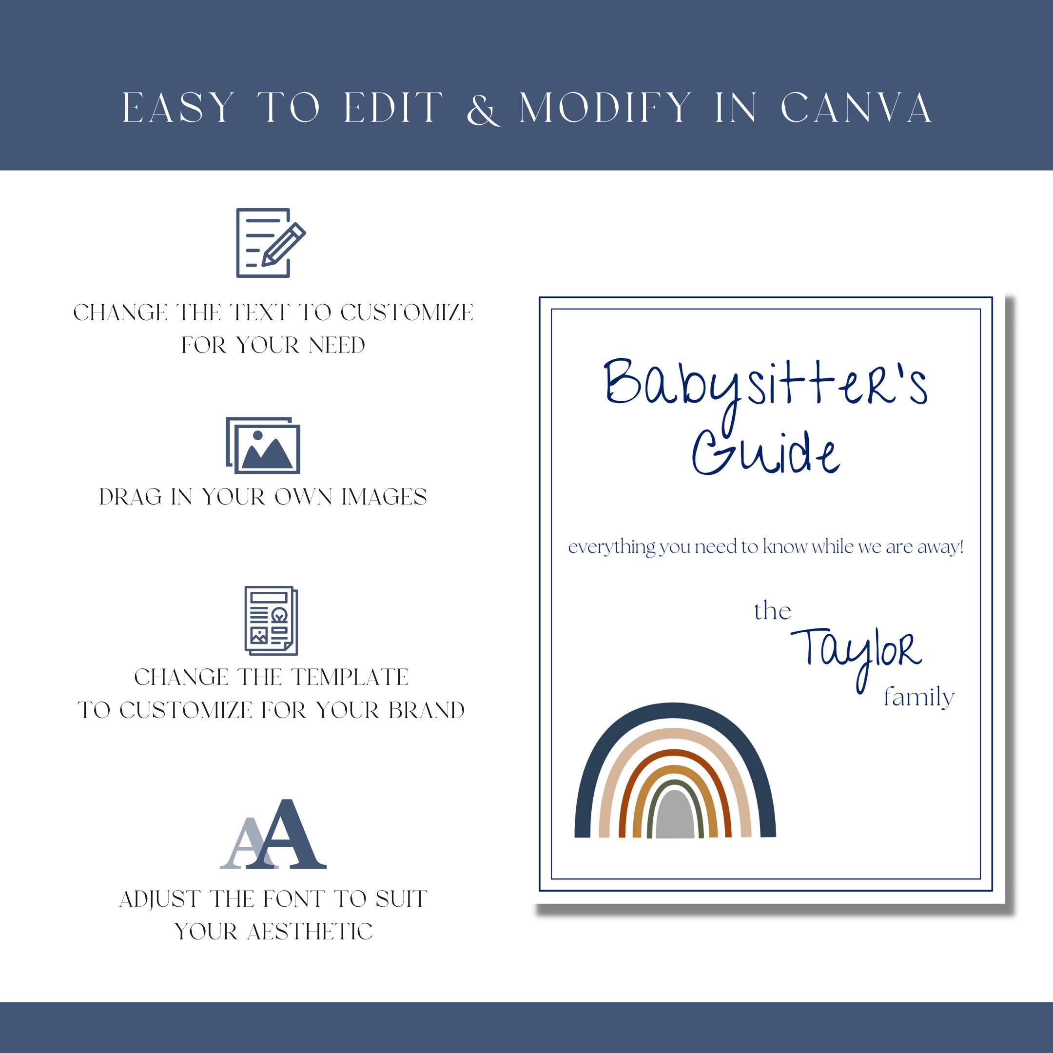 Editable Babysitter Planner, Printable Babysitter Guide, Nanny Notes ...
