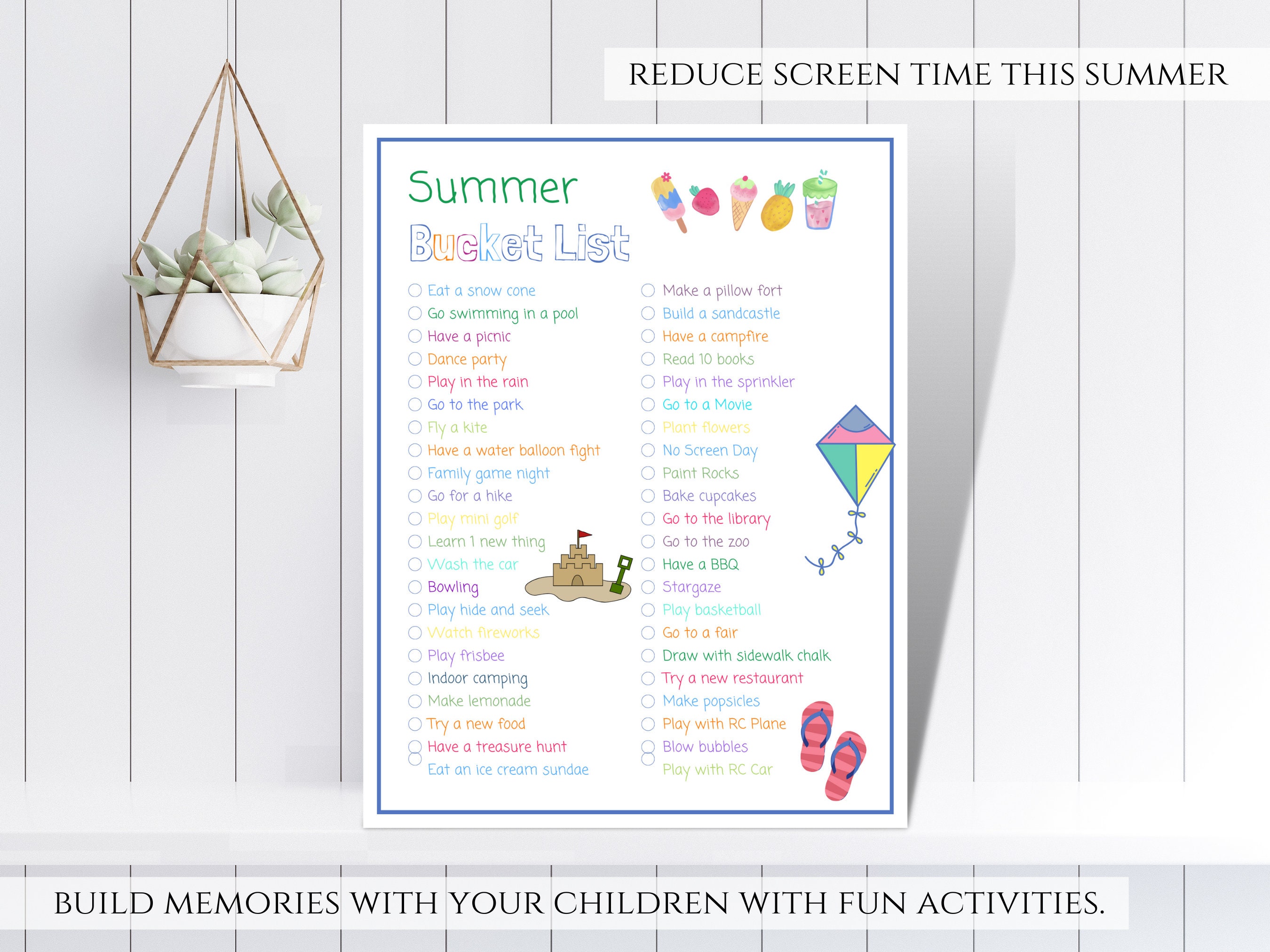 Editable Summer Bucket List Printable Summer to Do List - Etsy Canada