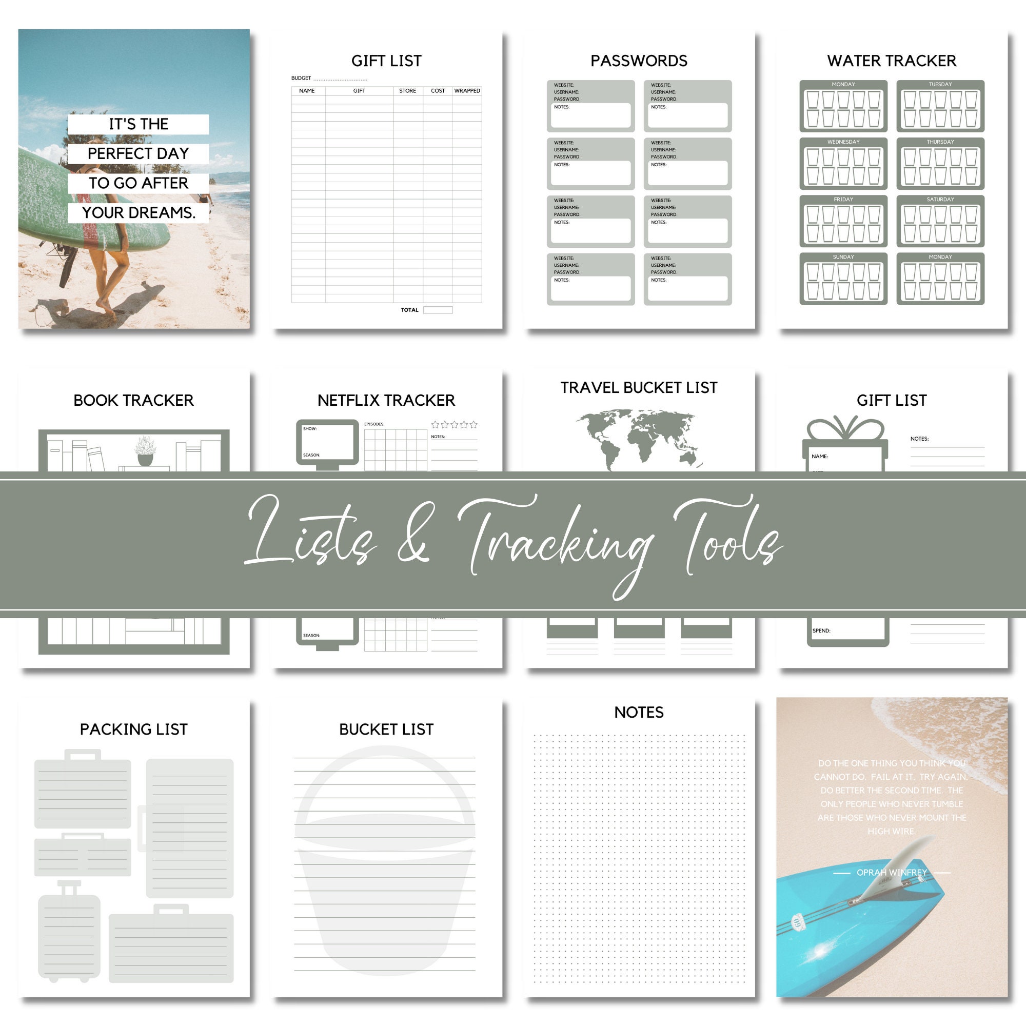 Editable ADHD Planner Template, Printable Adult ADHD Journal, Digital ...