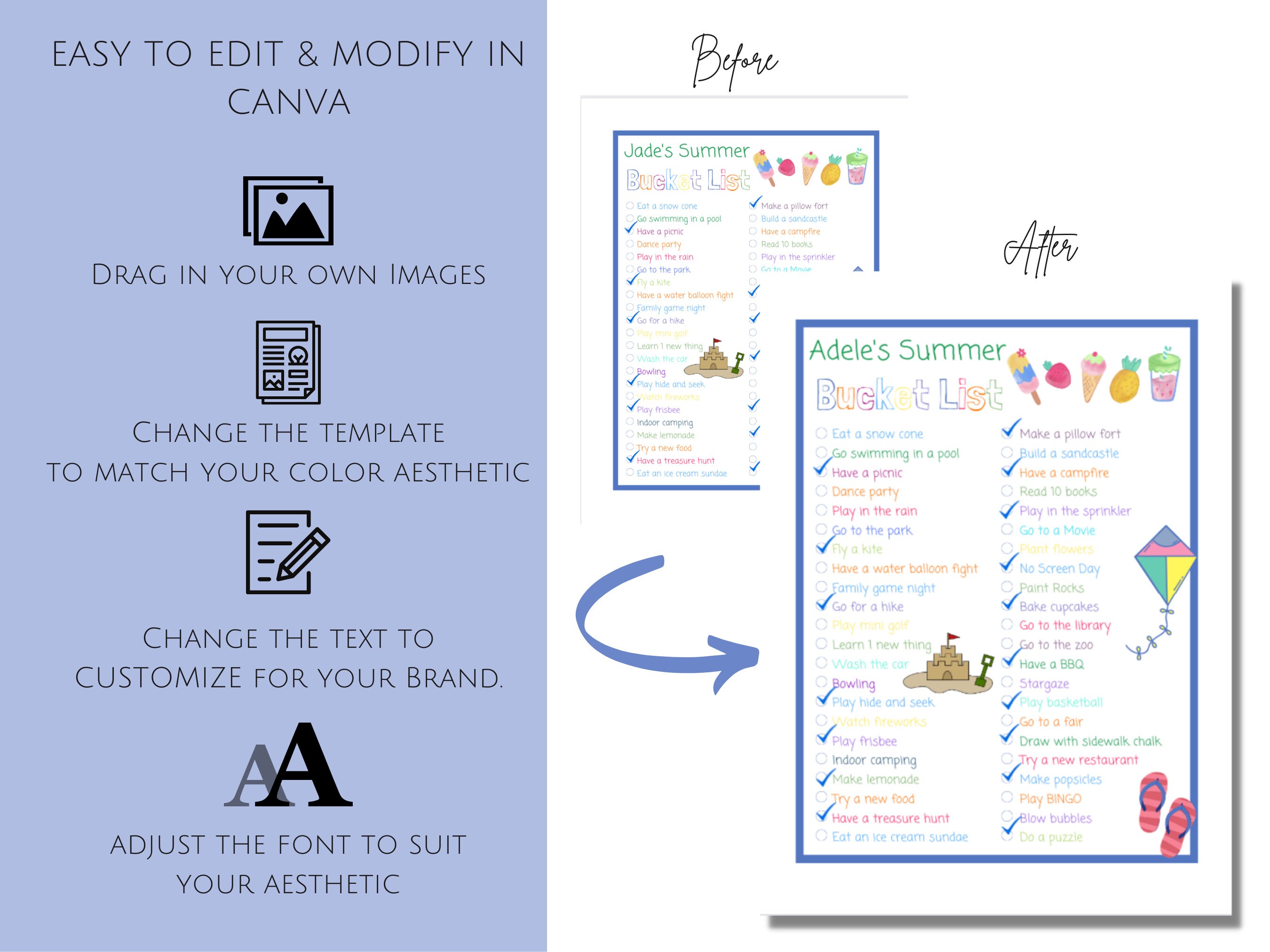 Editable Summer Bucket List Printable Summer to Do List - Etsy Canada