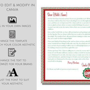 Editable Santa Letter Template Letter From Santa Template - Etsy