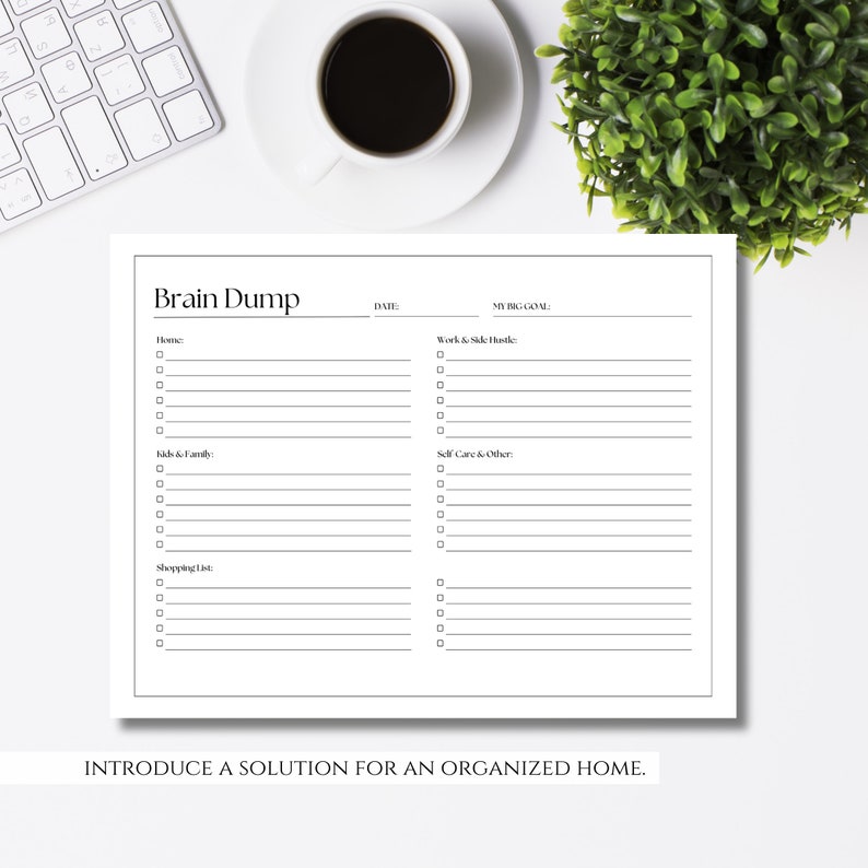 Editable Brain Dump & to Do List Templates (digital Download) - Etsy