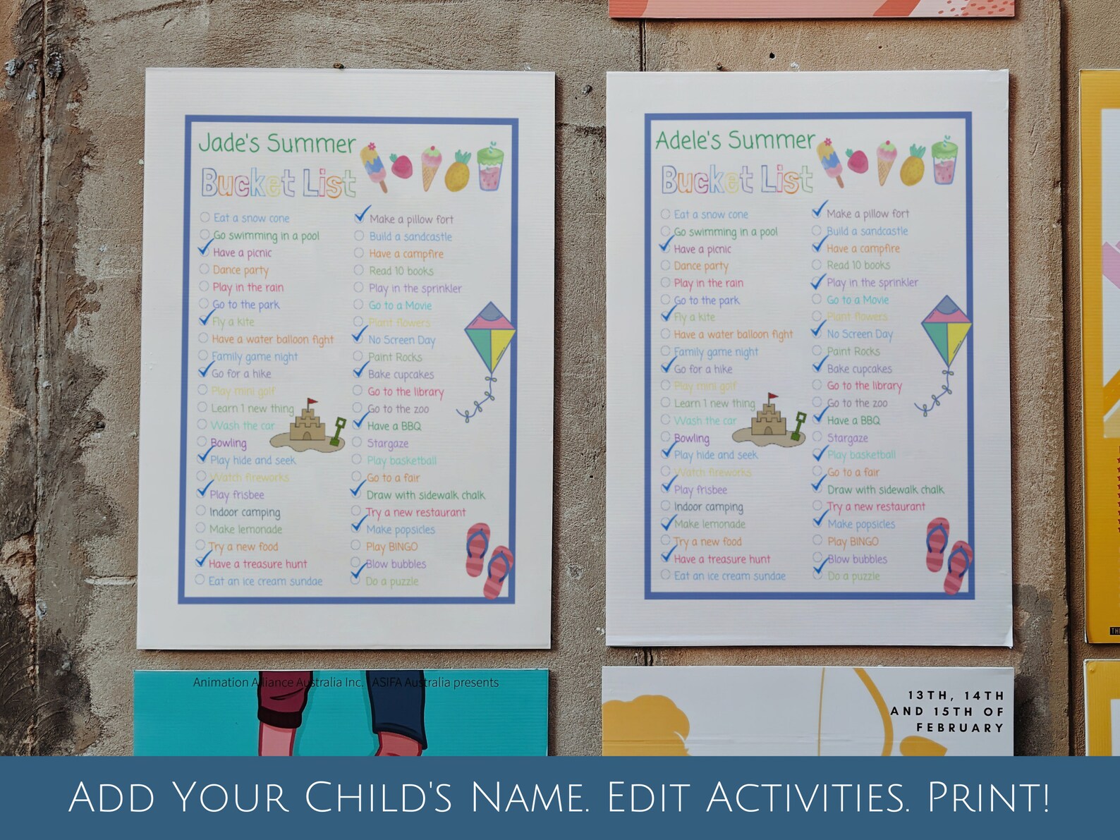 Editable Summer Bucket List Printable Summer to Do List - Etsy