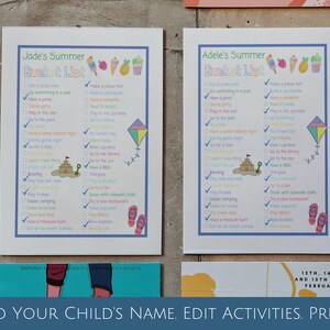 Editable Summer Bucket List Printable Summer to Do List - Etsy