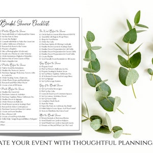 Editable Bridal Shower Planning Checklist Template Printable - Etsy