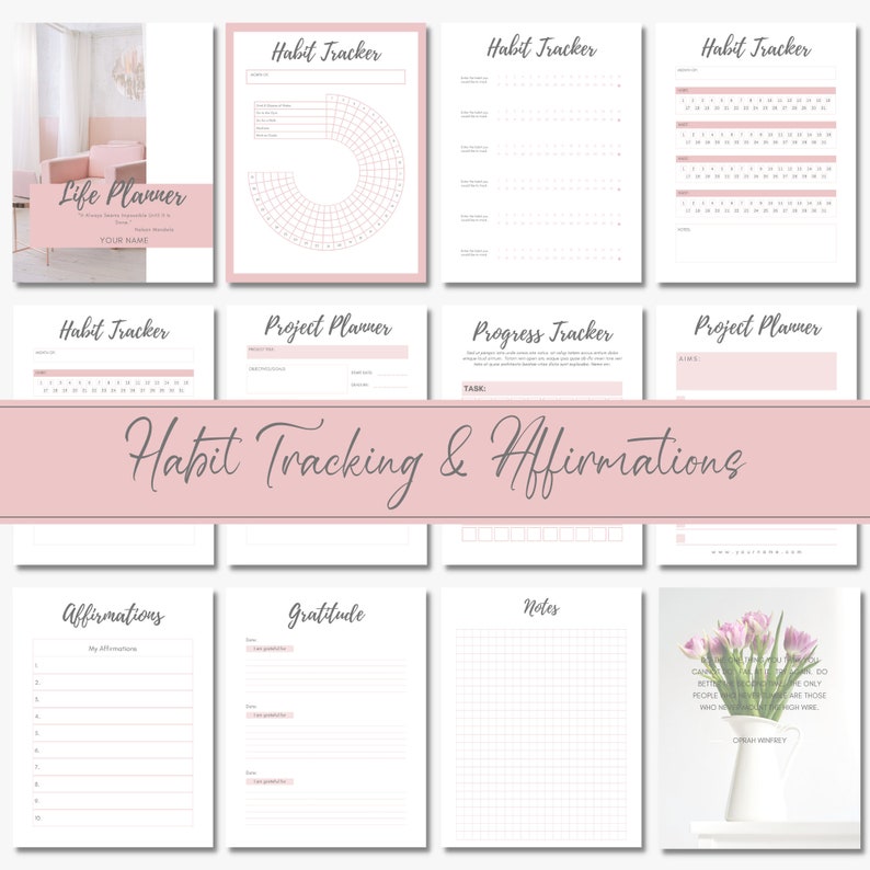 Editable ADHD Planner Template, Printable Adult ADHD Journal, Digital ...