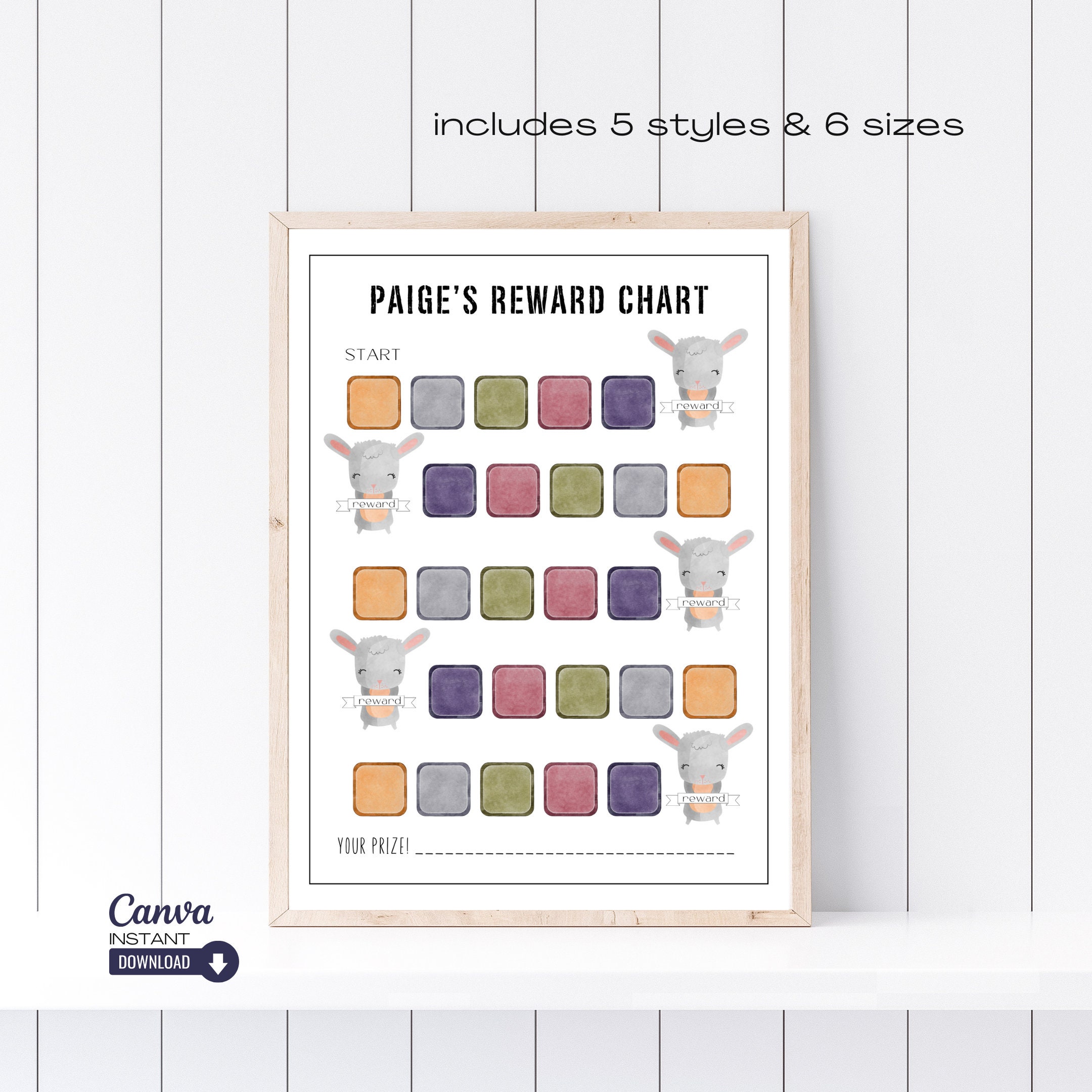 Editable Kids Reward Charts Printable Responsibility Charts - Etsy