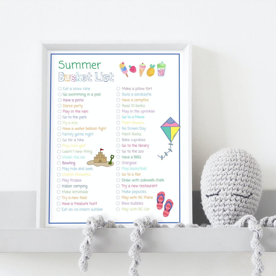Editable Summer Bucket List Printable Summer to Do List - Etsy