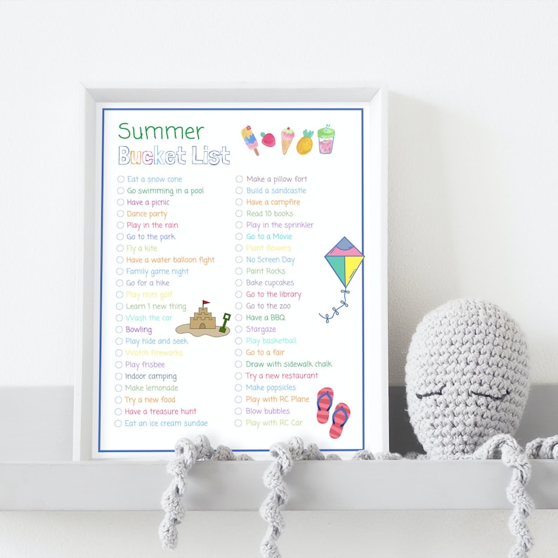 Editable Summer Bucket List, Printable Summer to Do List, Summer ...