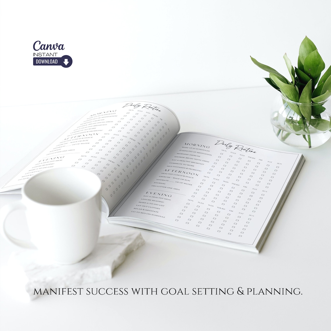 Editable Daily Routine Checklist Template, Printable Daily Routine ...