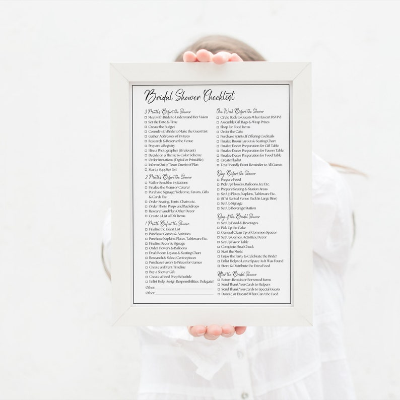 Editable Bridal Shower Planning Checklist (PDF Template) - Etsy