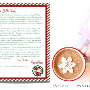 Editable Santa Letter Template Letter From Santa Template - Etsy