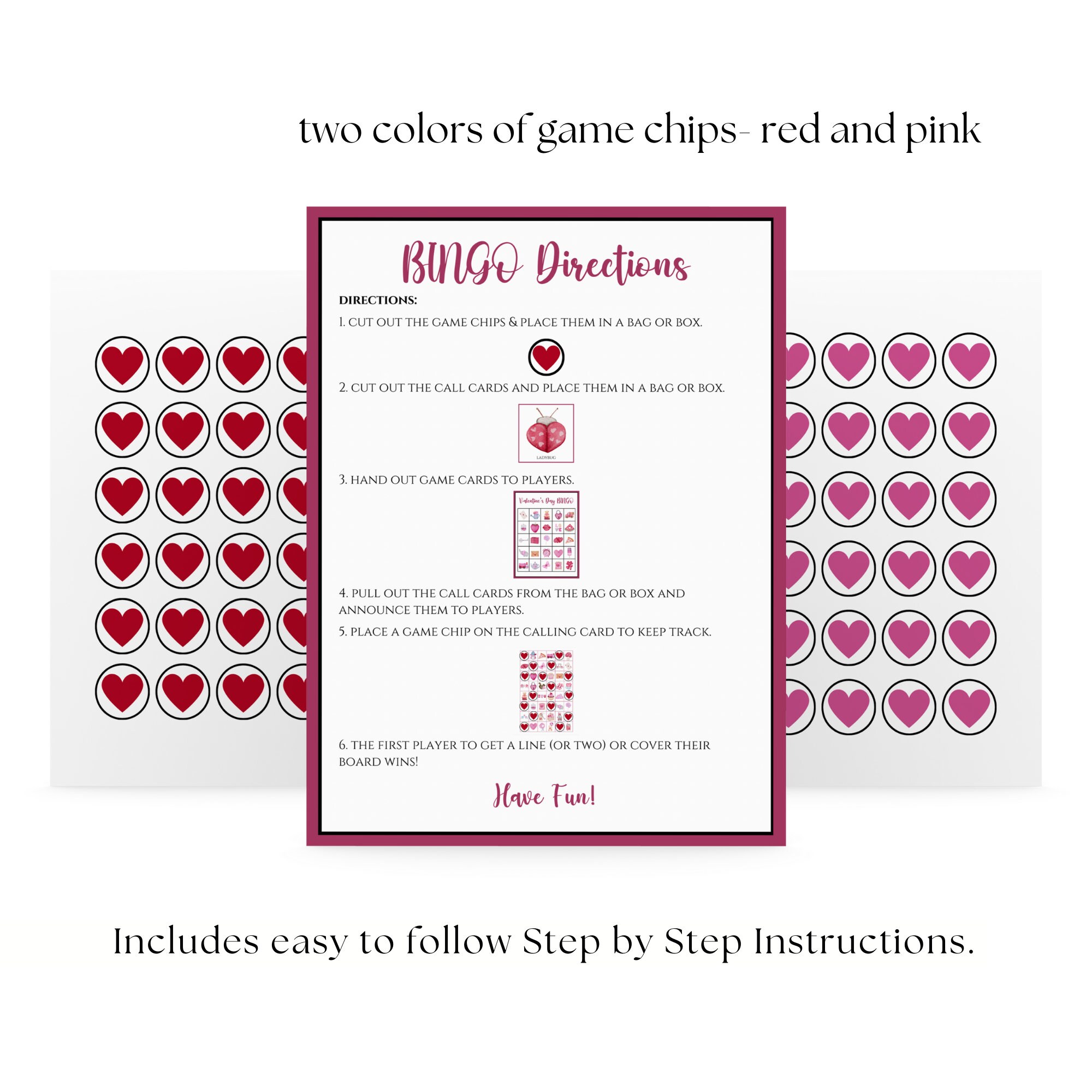 Editable Valentine BINGO, Printable Valentines BINGO Template ...