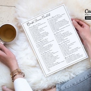 Editable Bridal Shower Planning Checklist Template Printable - Etsy