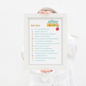 Printable After School Checklist, Editable After School Responsibility ...