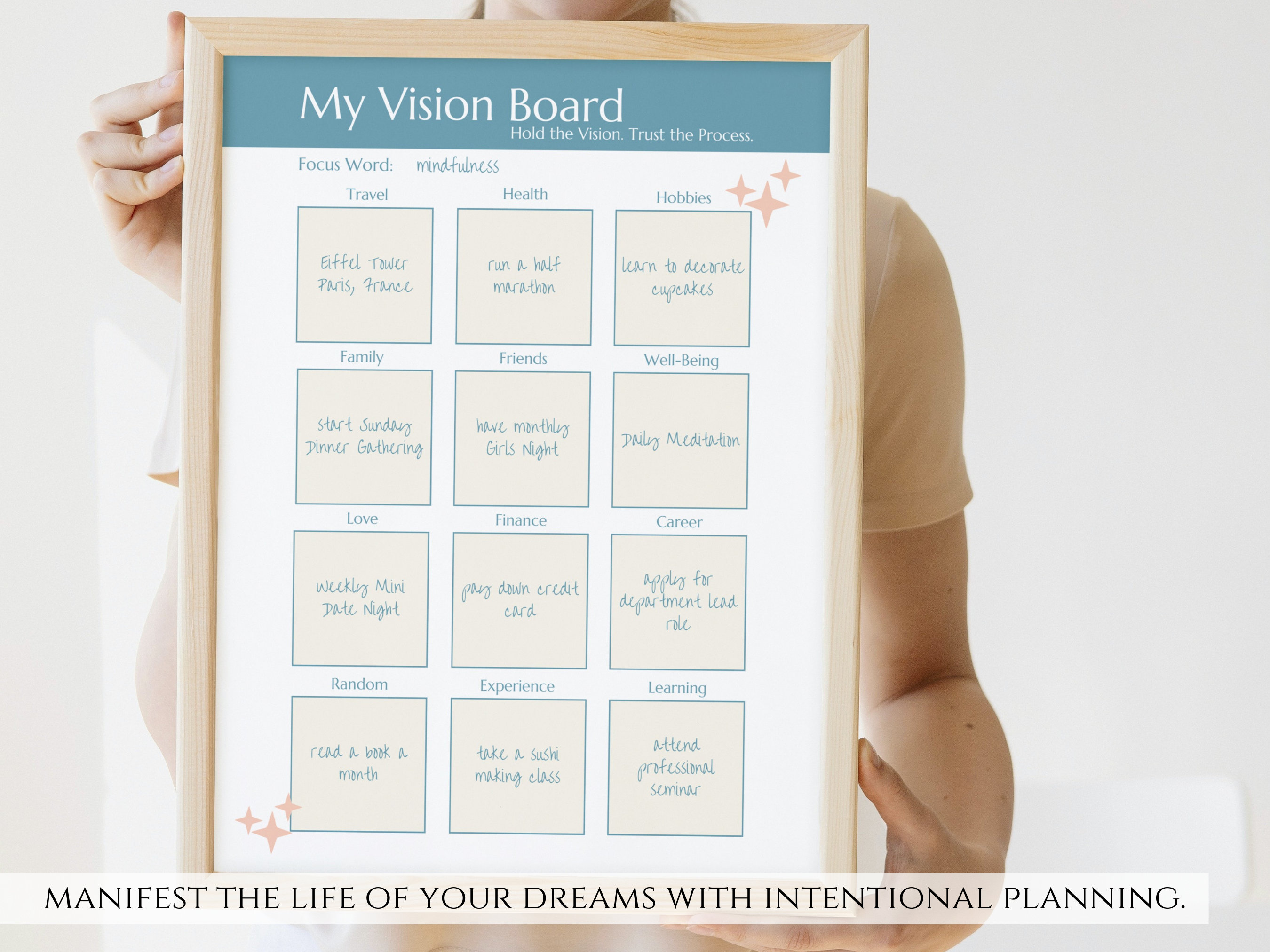 Editable Vision Board Template Printable Vision Board - Etsy UK