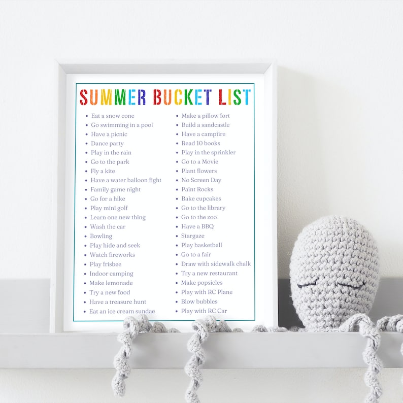Editable Summer Bucket List Planner Templates Printable - Etsy