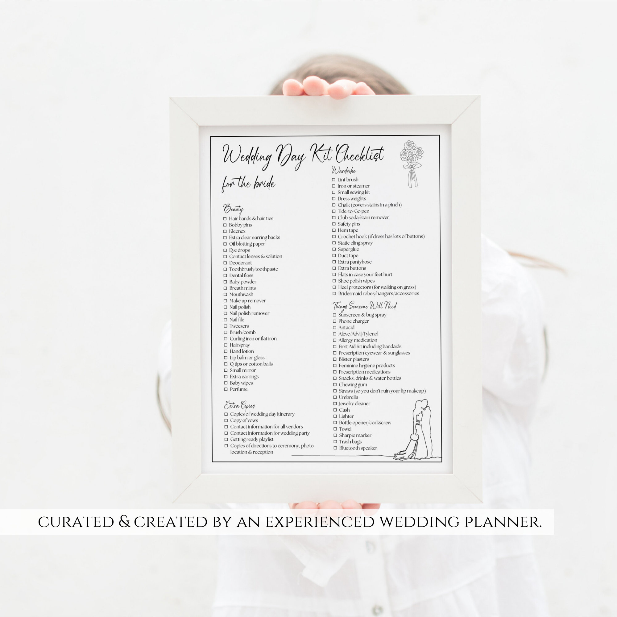 Editable Wedding Day Checklist: Bride & Groom Emergency Kit (instant ...
