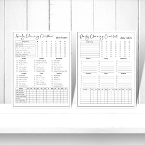 Editable Cleaning Checklist Planner: Daily & Weekly Chore Chart ...