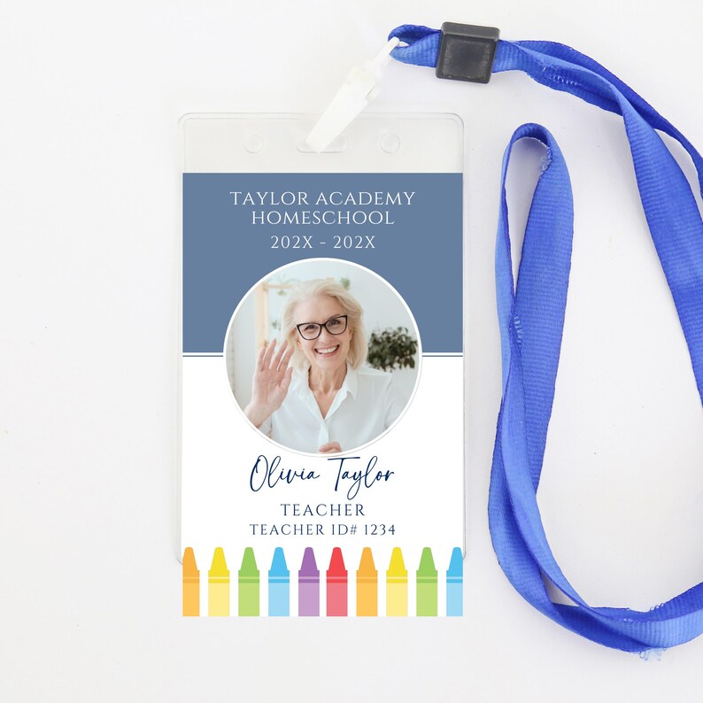 Editable Homeschool Teacher & Student ID Card Template (digital ...