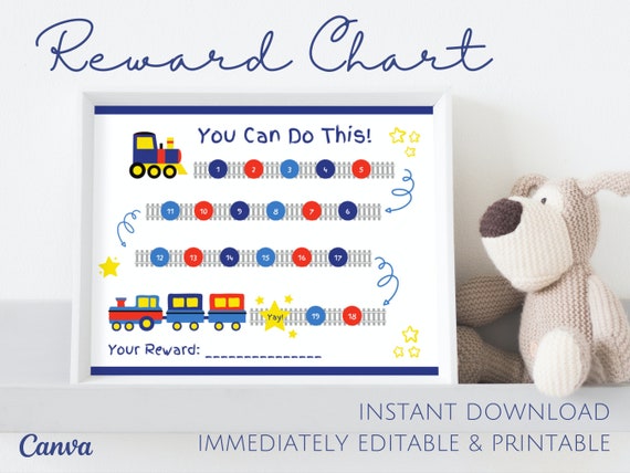 Editable Reward Chart Train Reward Chart Incentive Chart - Etsy