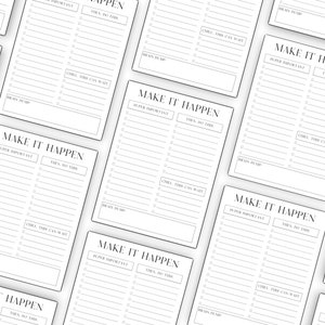 Editable Daily to Do List Template: Printable Planner (canva Template ...