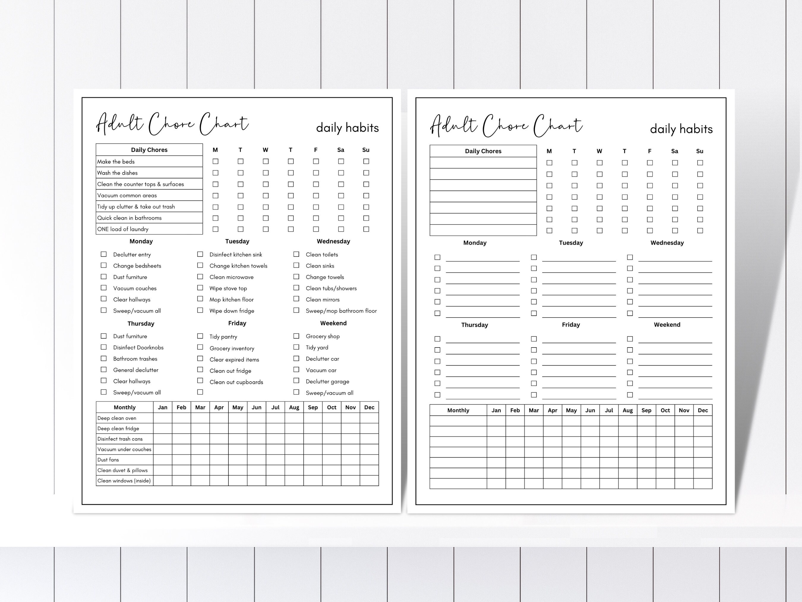 Editable Cleaning Checklist Planner Printable Daily and - Etsy