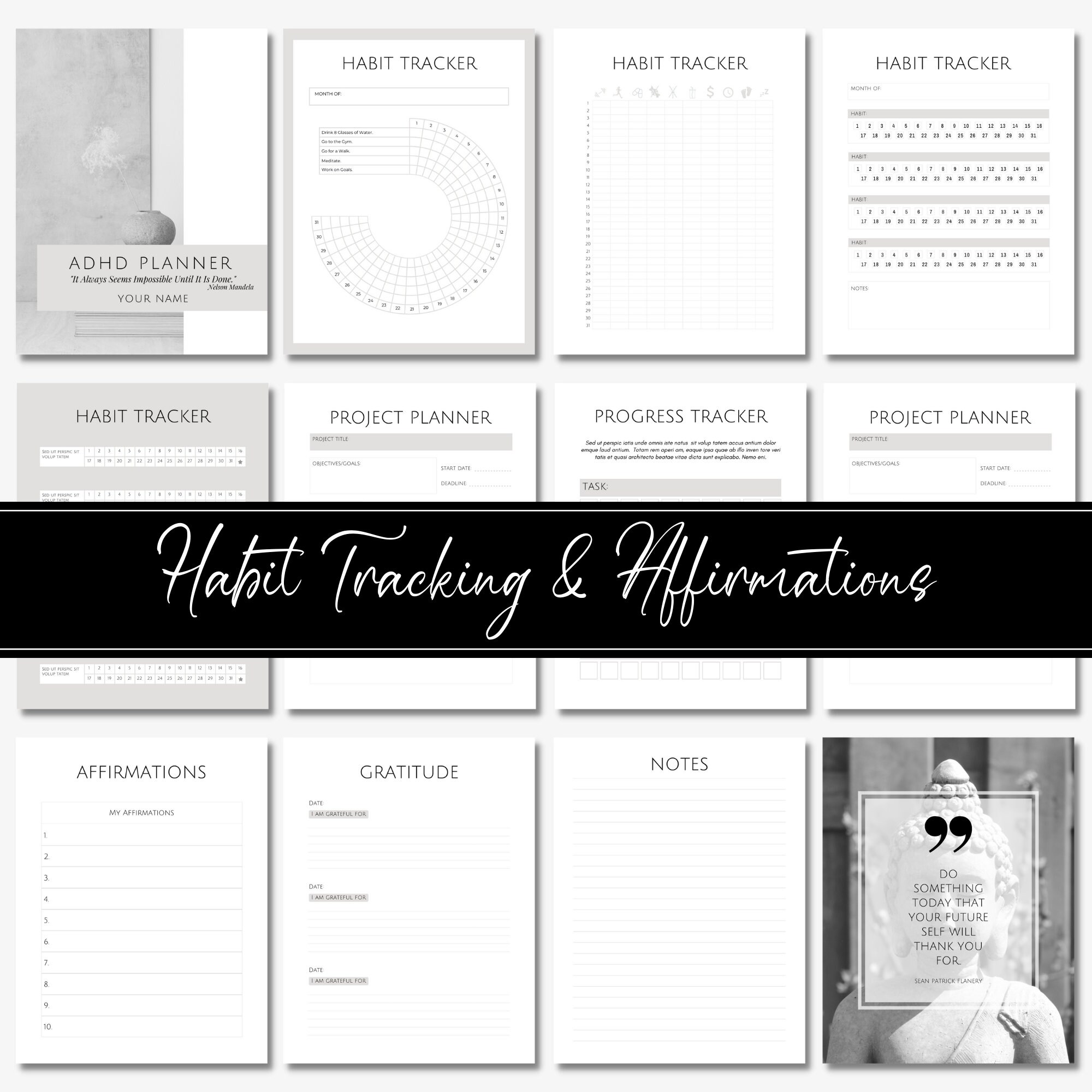 Editable ADHD Planner Template Printable Adult ADHD Journal - Etsy